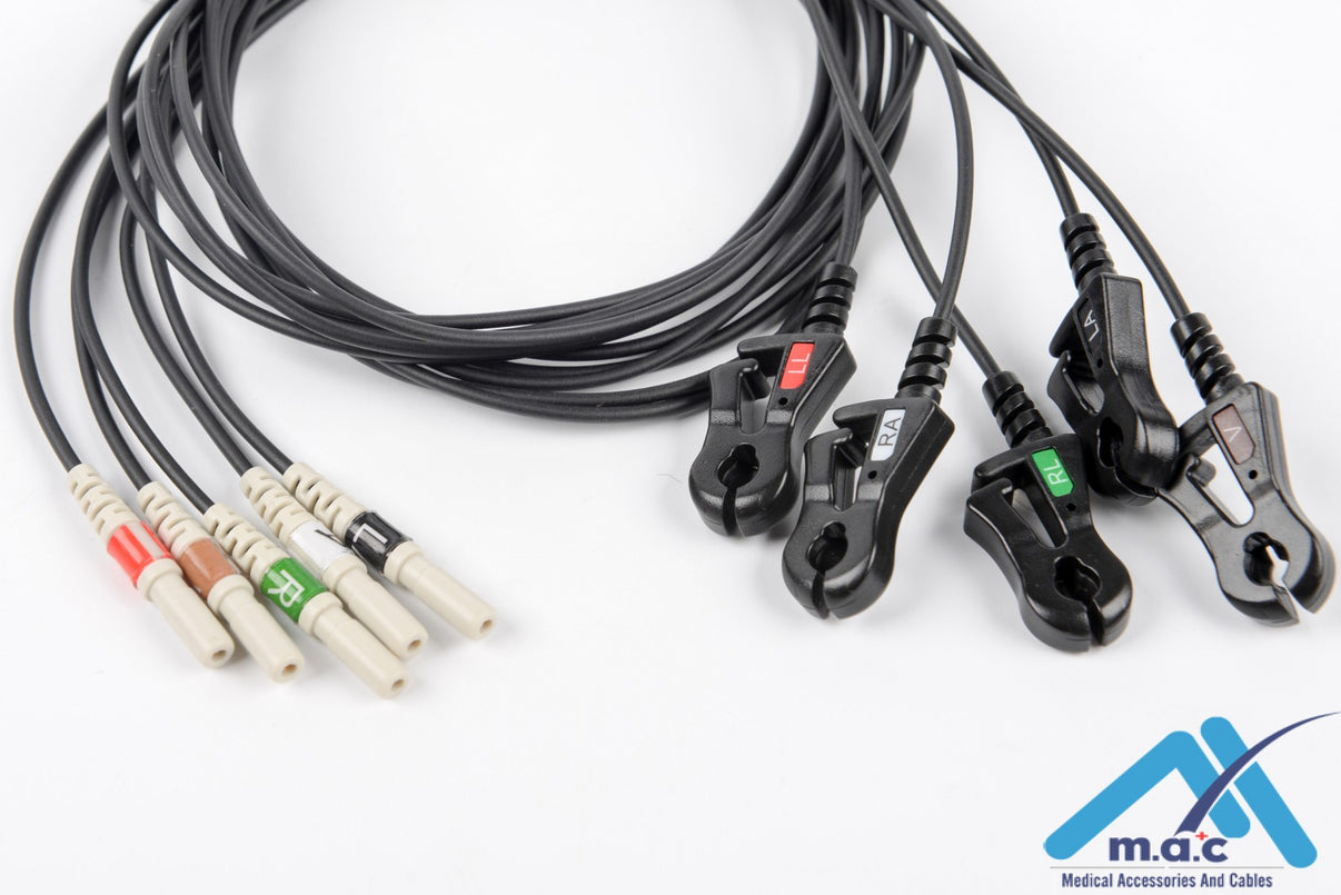 DIN Style Compatible Radiolucent ECG Leadwire – Macmedcable